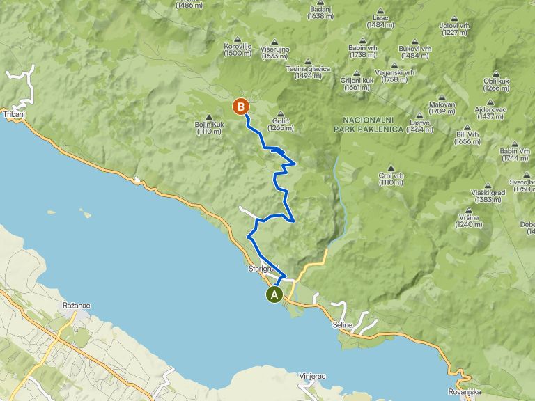 Camp Paklenica Nationli Park kurz hohe Bergtour | Mountainbike-Tour ...